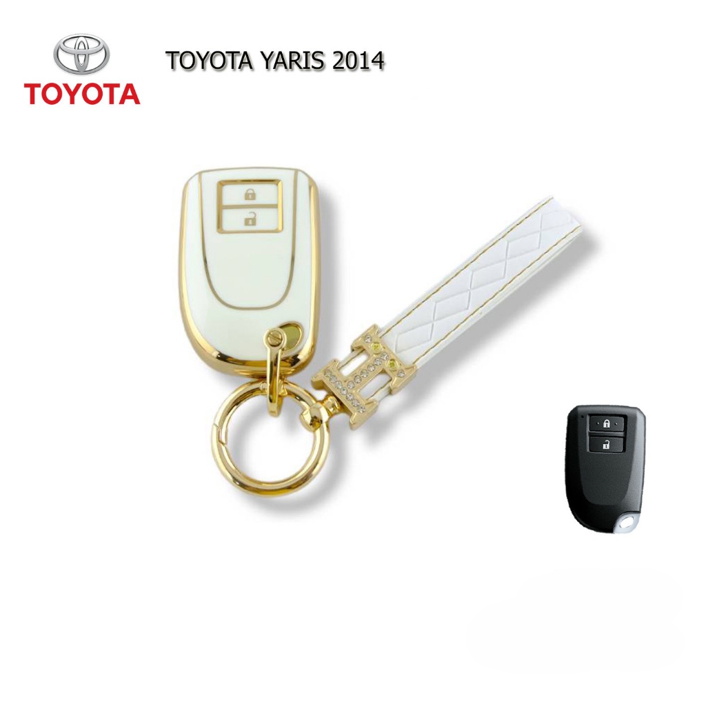 Smartkey car key cover Toyota Yaris Prado Vios 2 button TPU car key ...