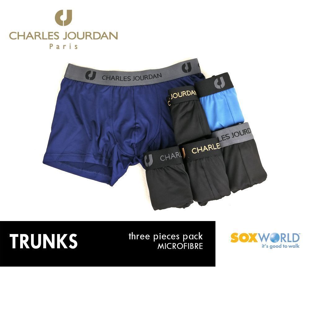 Charles Jourdan 3 in 1 Men Trunk Underwear Boxer Microfibre 50-Ct-6300 / 50-Ct-6301 | Shopee ...