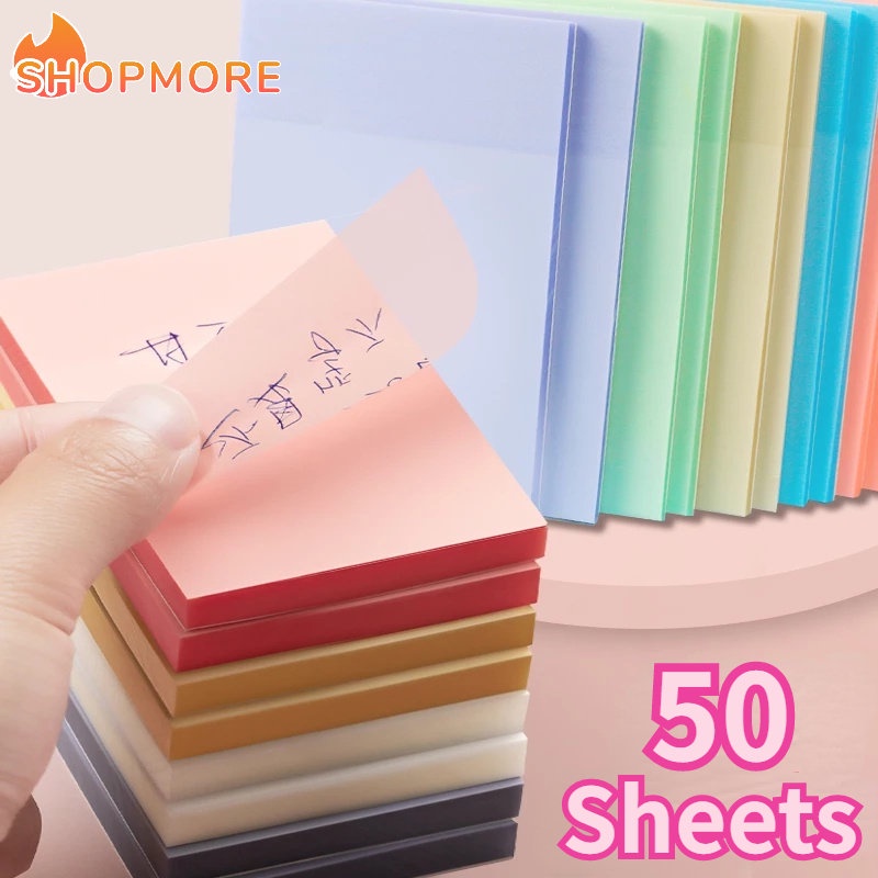[Marvelous] 50 Sheets Simple Self-Adhesive Waterproof Memo Note Pad ...