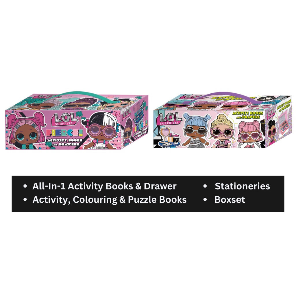 Lol Surprise 3 Books Activity with Colour Pencils Felt Tip Markers ...