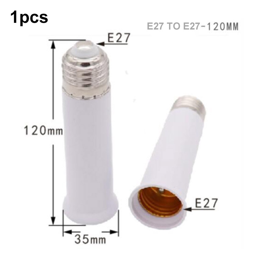 6 size Flexible LED Light Bulb Base E27 to E27 extension extender ...