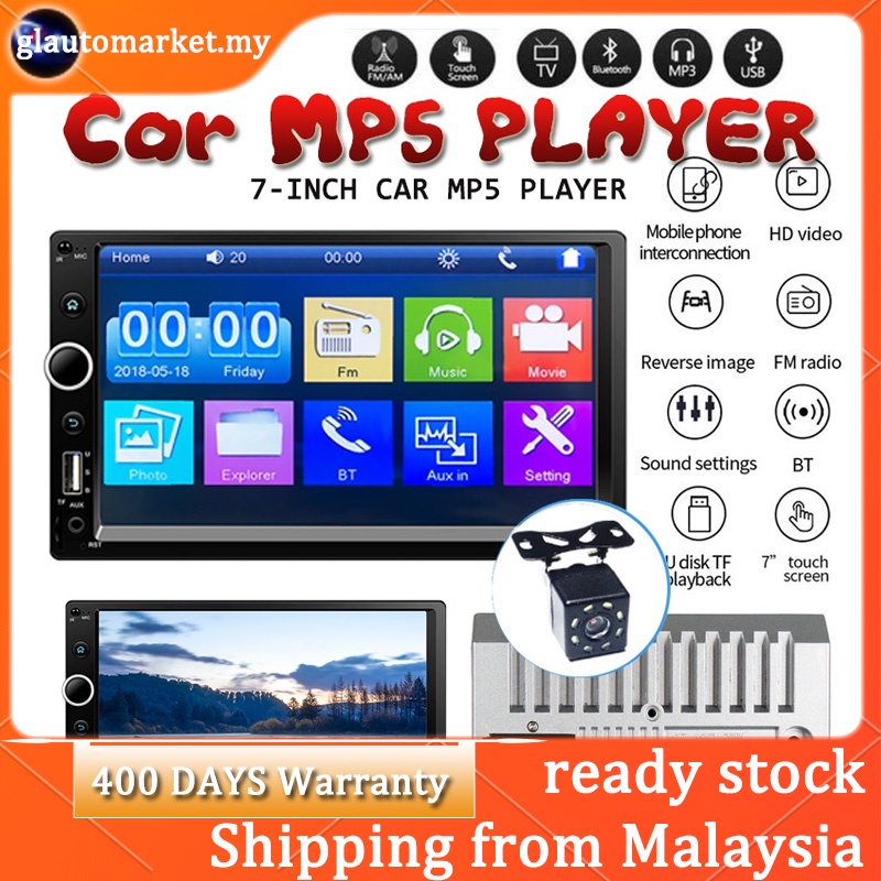 Newest Universal 7 Inch Double Din Car MP5 Bluetooth FM USB Player ...