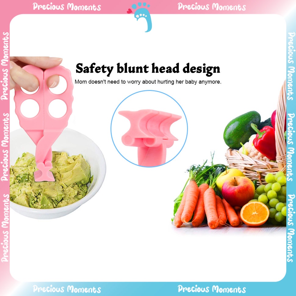 PM Multi-functional Baby Food Scissors Grinding Food Scissors Food ...