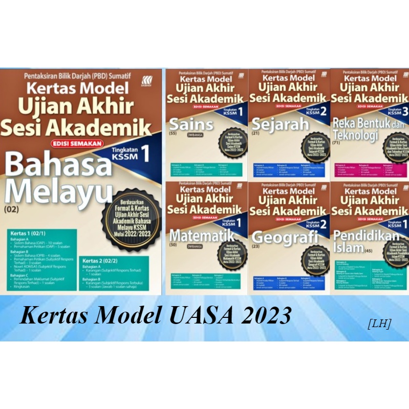 [LH] SASBADI: Kertas Model UASA KSSM Tingkatan 1, 2, 3 (2023) Edisi ...