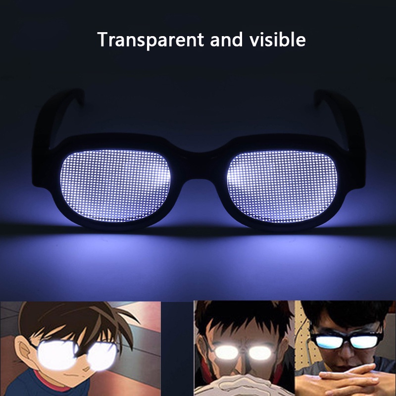 Anime Detective Conan Anti-break LED Light Luminous Cosplay Eyewear ...