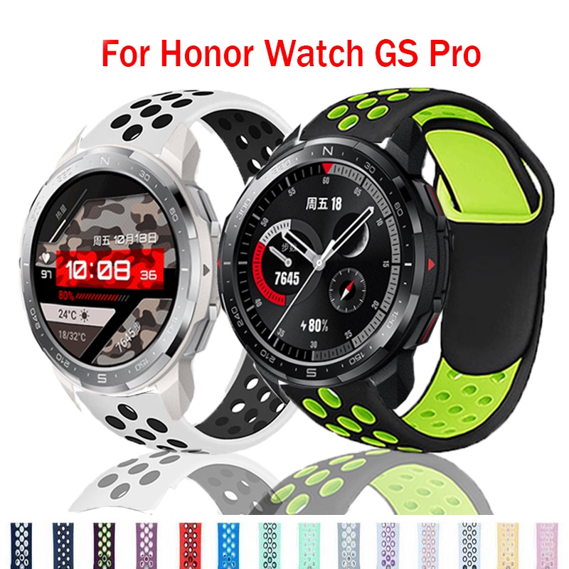 Breathable Silicone Watch Strap For Honor Watch GS Pro GS3 Smart Watch ...