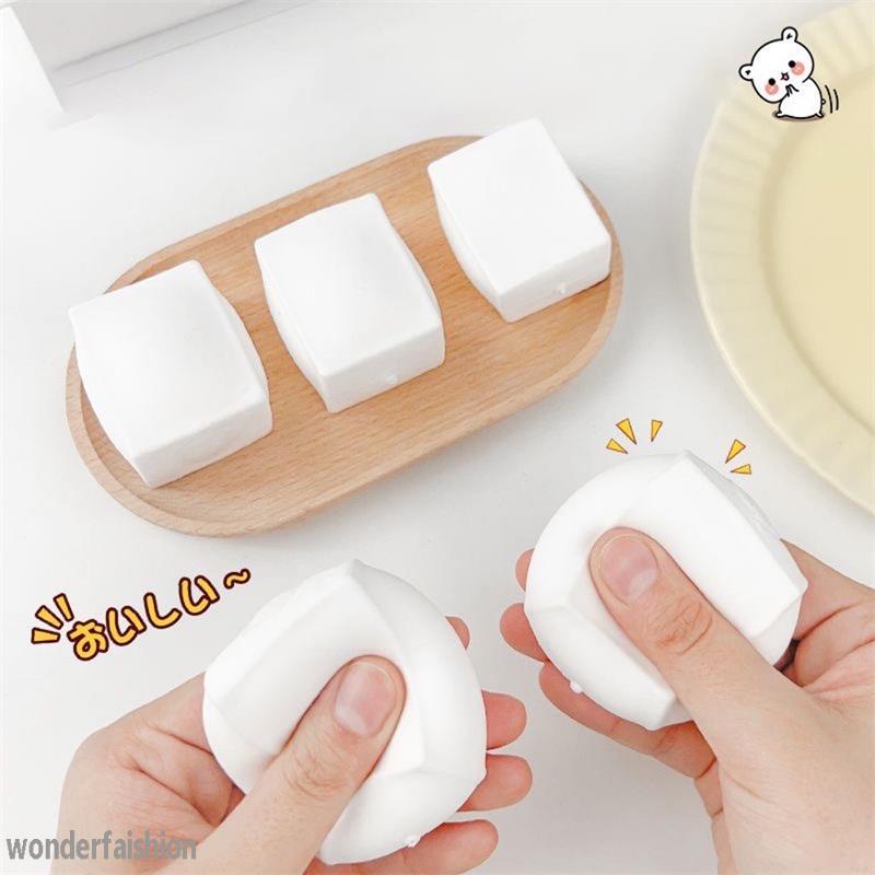 Funny Decompression Toys Tofu Shaped Pinch Water Tofu Block Flour Ball ...