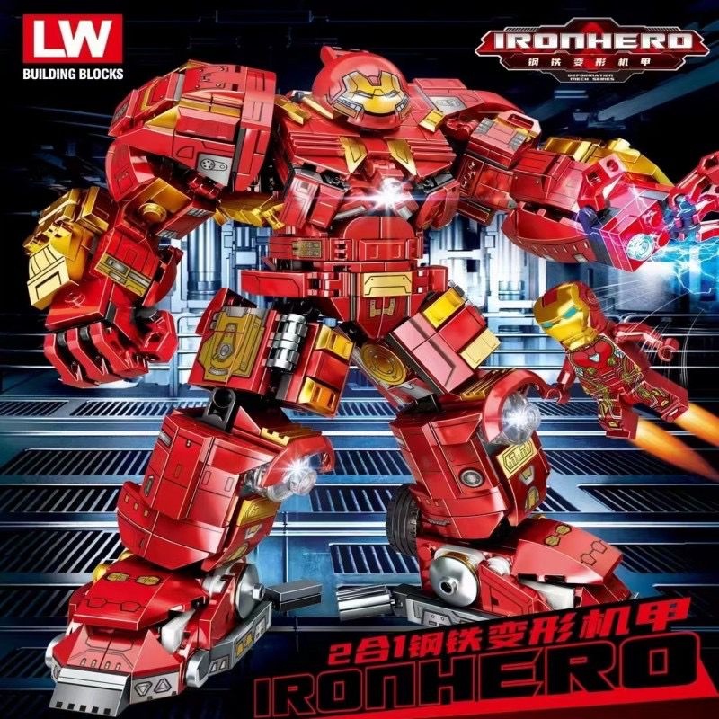 LW2114 IRON HERO HULK BUSTER 2 IN 1 MECH BLOCKS | Shopee Malaysia