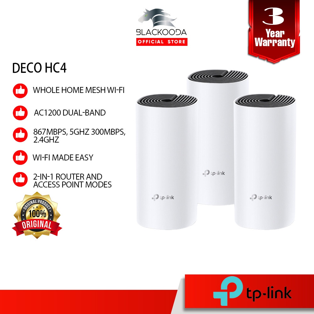 TP-Link Deco HC4 AC1200 Whole Home Mesh Wi-Fi System (2 Pack) | Shopee ...