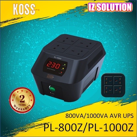 KOSS ACTIVA PL-800Z 800VA / PL-1000Z 1000VA AVR AUTOMATIC VOLTAGE ...