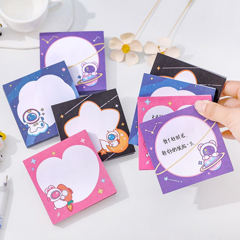 50 Sheets Astronaut Memo Pad Student Message Sticky Note Paper Student ...