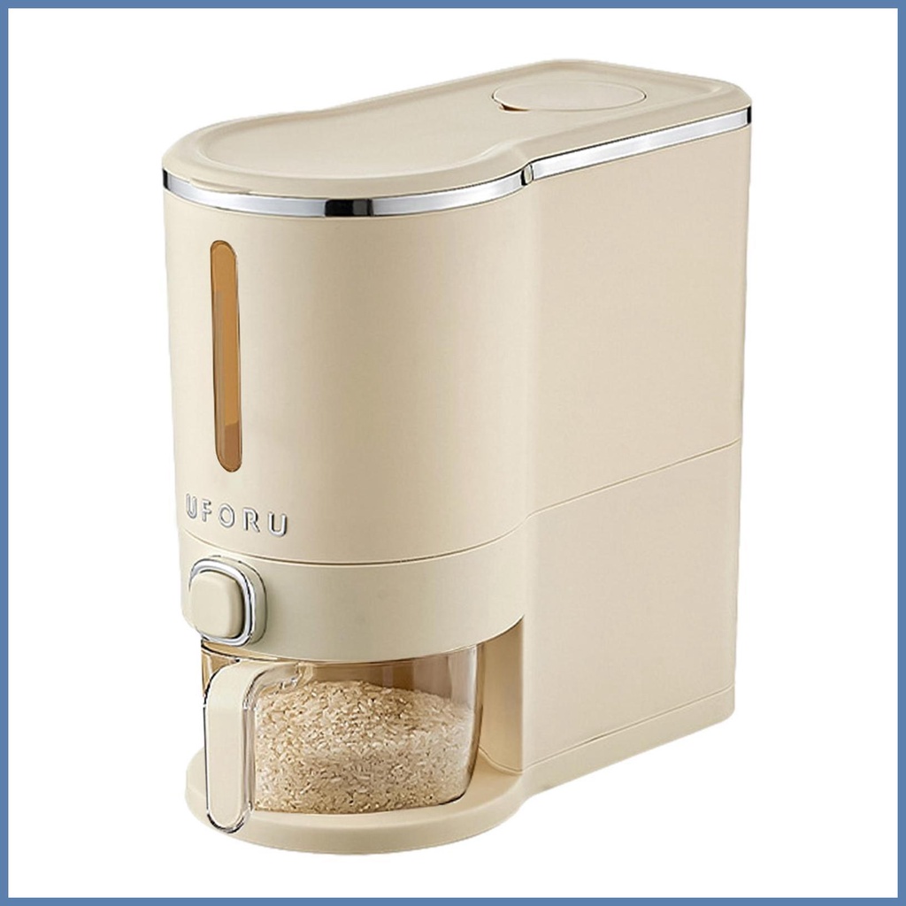 Rice Dispenser Sealed Grain Food Storage Box Rice Bucket Automatic Rice ...
