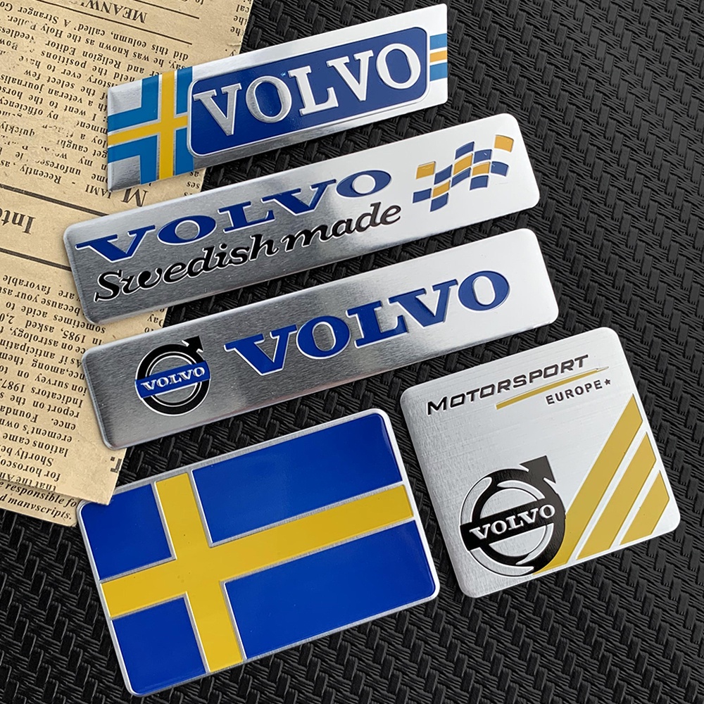 Volvo Aluminum Car Emblem Stickers Modified Badge Decals for Volvo S90 ...