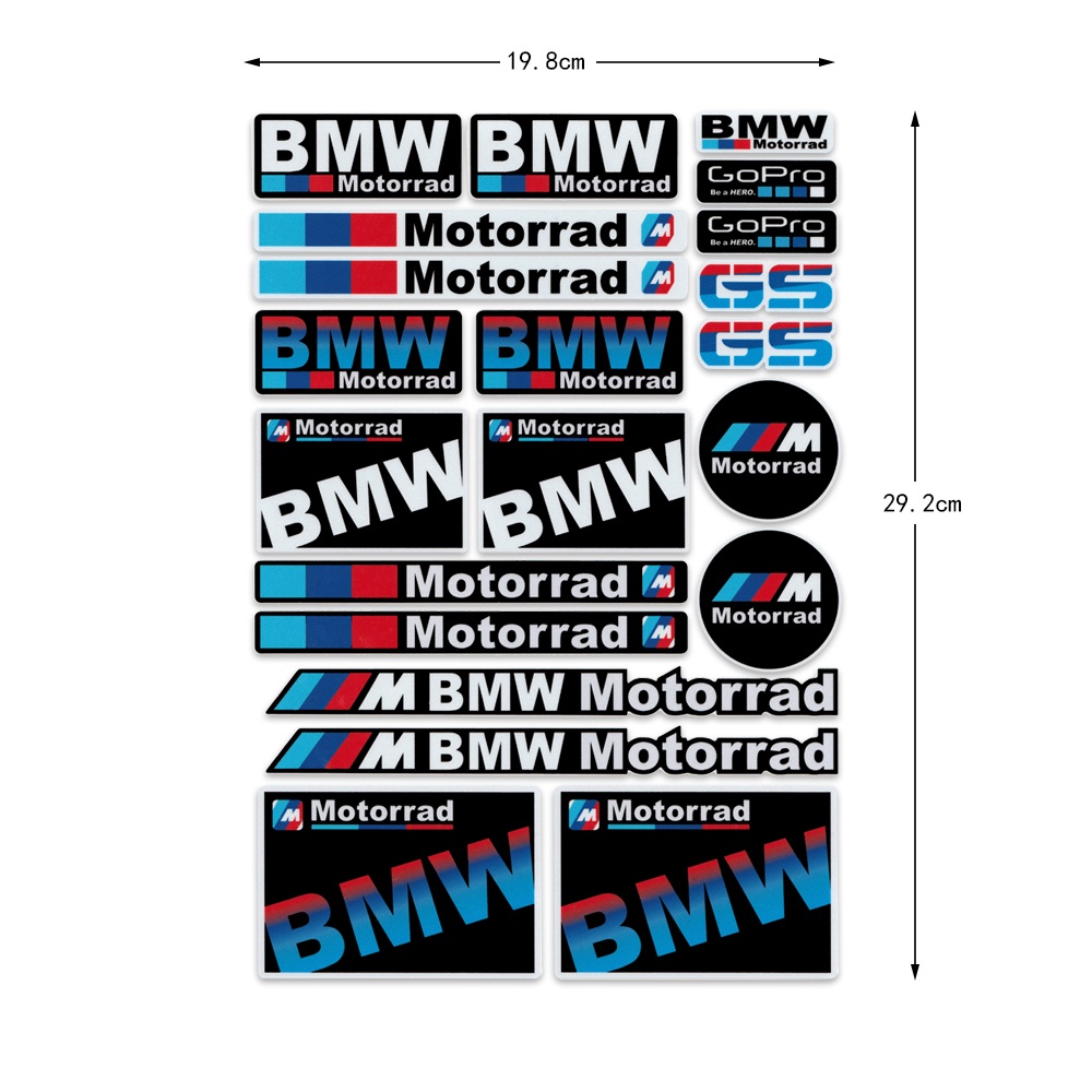 BMW Motorrad Motorsport Reflective Emblem Badge Sticker Decals for BMW ...