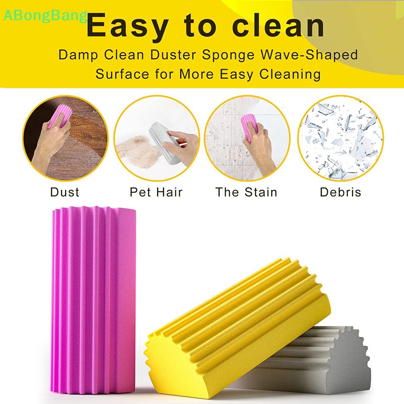 ABongBang Damp Clean Duster Sponge, Sponge Cleaning Brush for Car ...