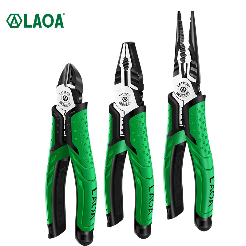 LAOA 7 Inch Multifunction Diagonal Pliers Wire Cutter Long Nose Pliers ...