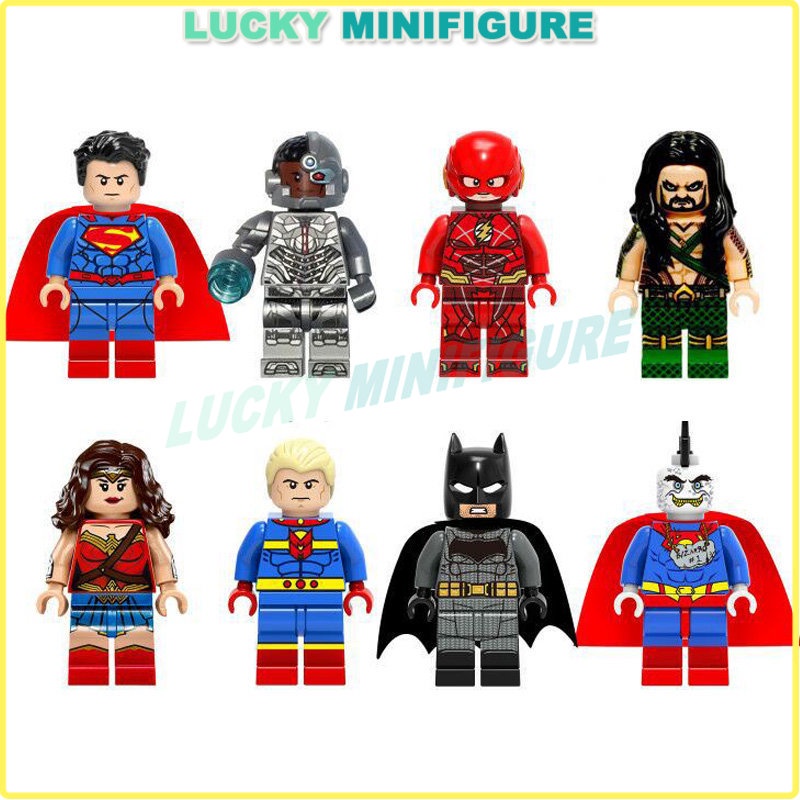DC Super Heroes Superman Cyborg Flash Aquaman Building Blocks Batman ...