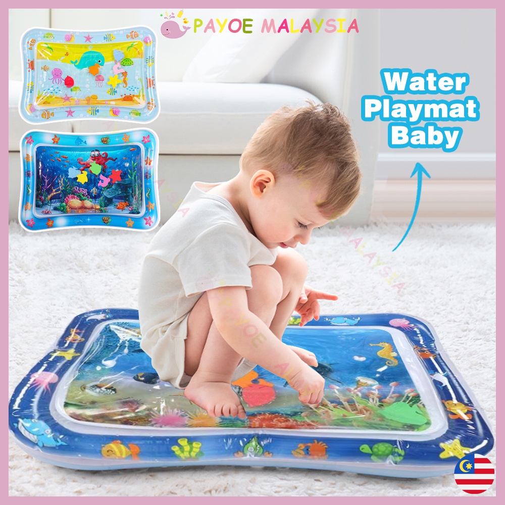 Payoe Baby Water Play Mat Newborn Crawling Mat Cartoon Water Fish Ocean ...