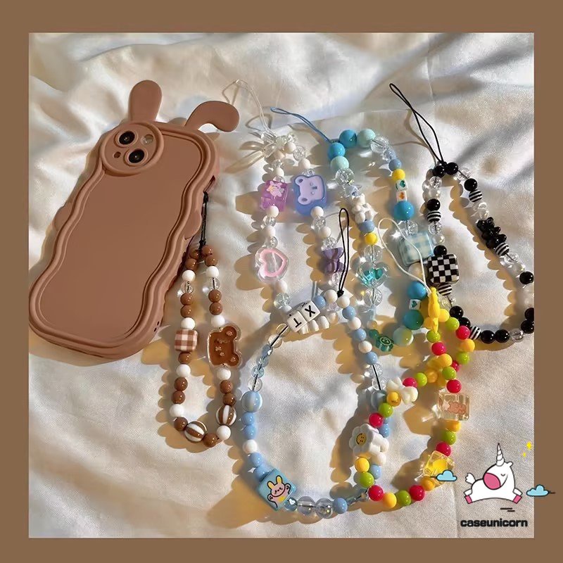Cartoon Hand Strap Universal Ins Fashion Cute Chain Bear Love Heart ...