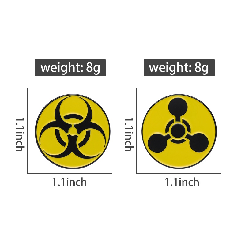Biohazard Sign Tip Enamel Brooch Clothing Accessories Backpack Badge ...