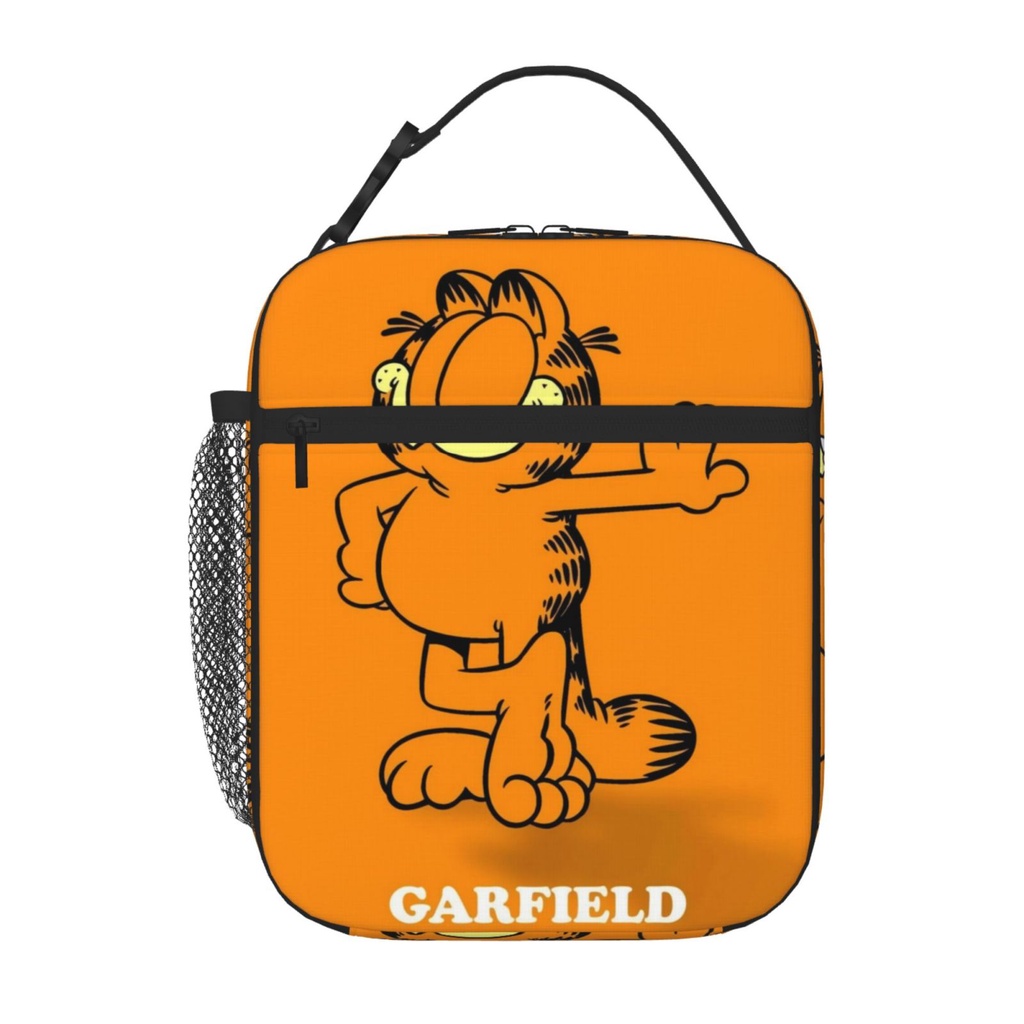 Garfield Kids lunch bag Portable School grid Lunch Box Student with ...