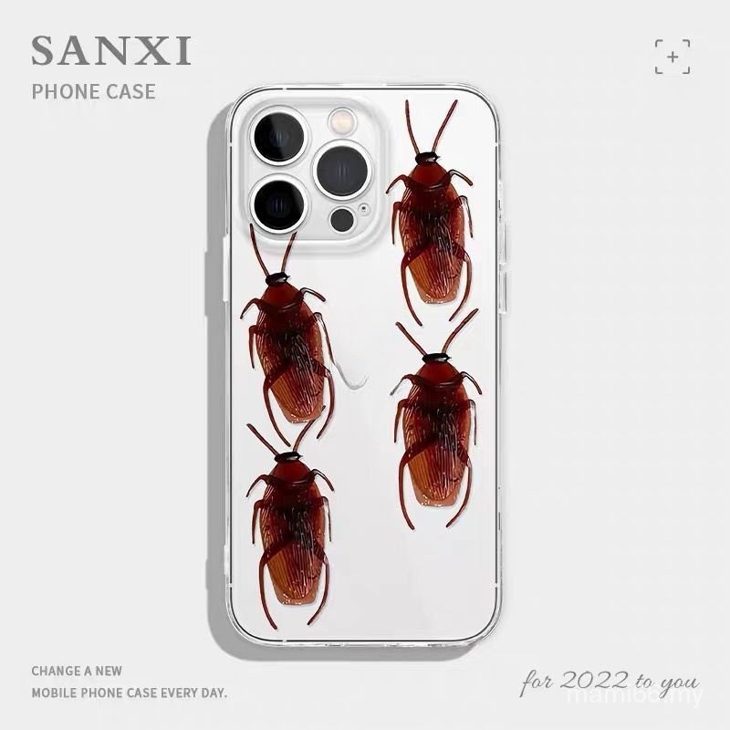 Funny Cockroach Phone Case for iPhone 14 Pro Max i14 plus 13 Pro Max ...