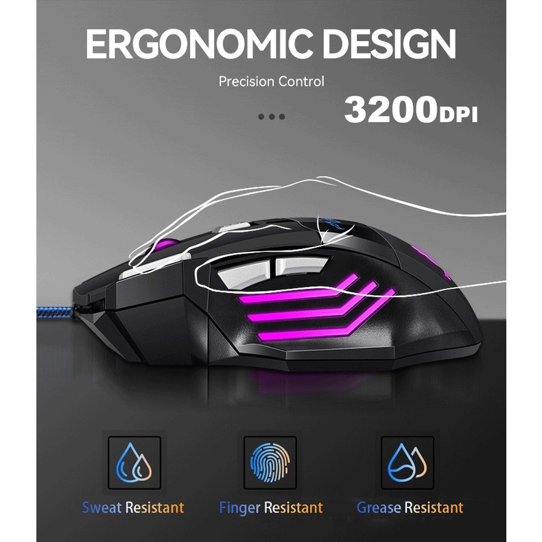 Wired G6 Gaming Mouse 3200Dpi Optical Mouse | Shopee Malaysia