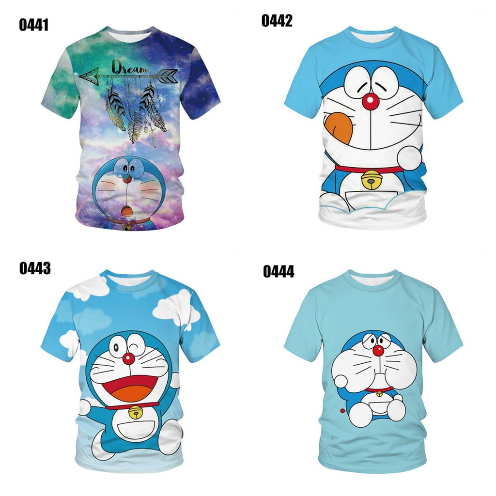Classic Anime Doraemon Men T Shirt 3D Print Men Casual Short sleeve T ...