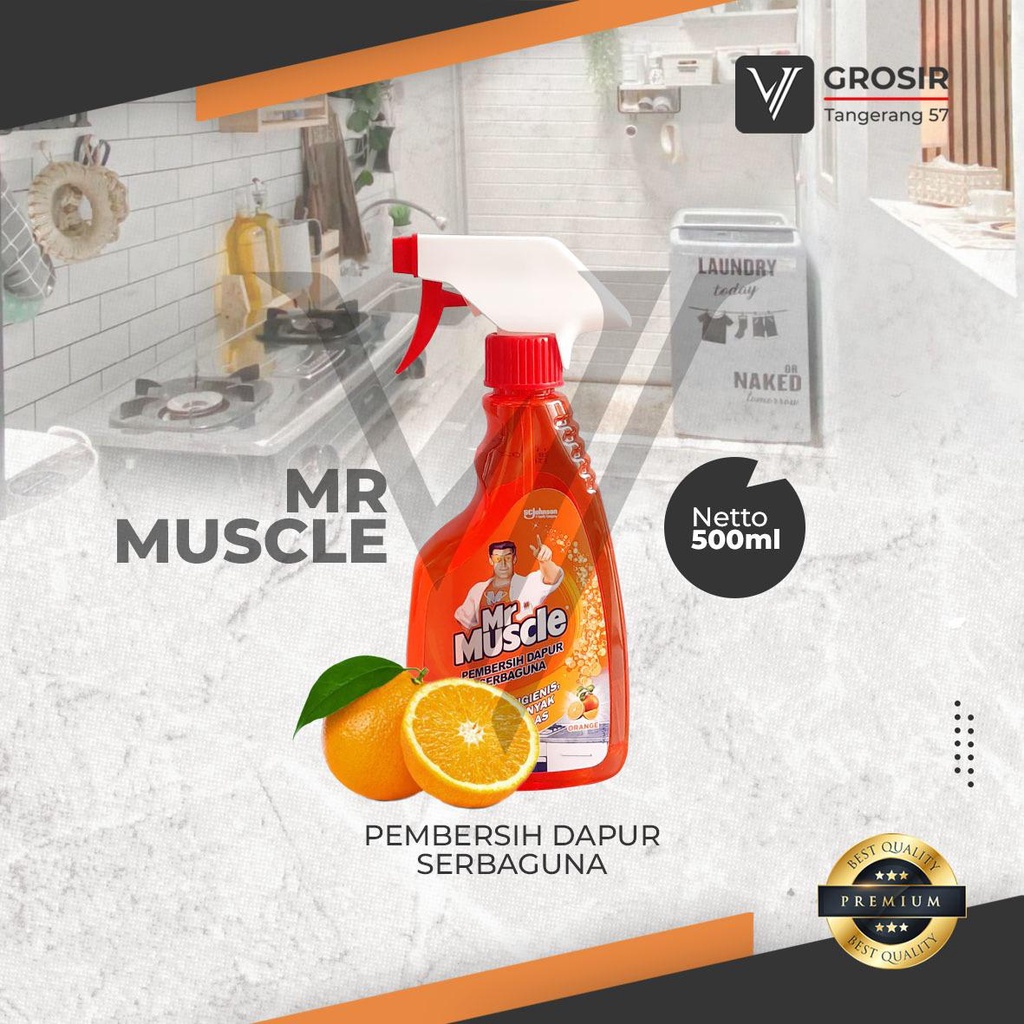 Kitchen CLEANER MR. Muscle ORANGE OIL REMOVAL SPRAY 500ML | Shopee Malaysia