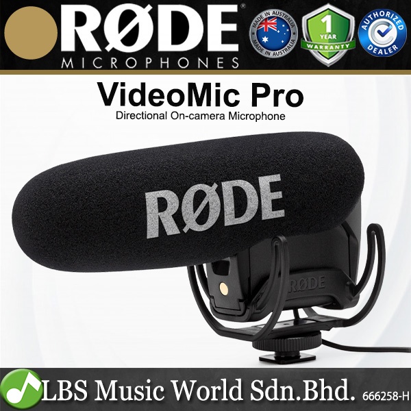 Rode VideoMic Pro Directional On Camera Shotgun Microphone Condenser ...