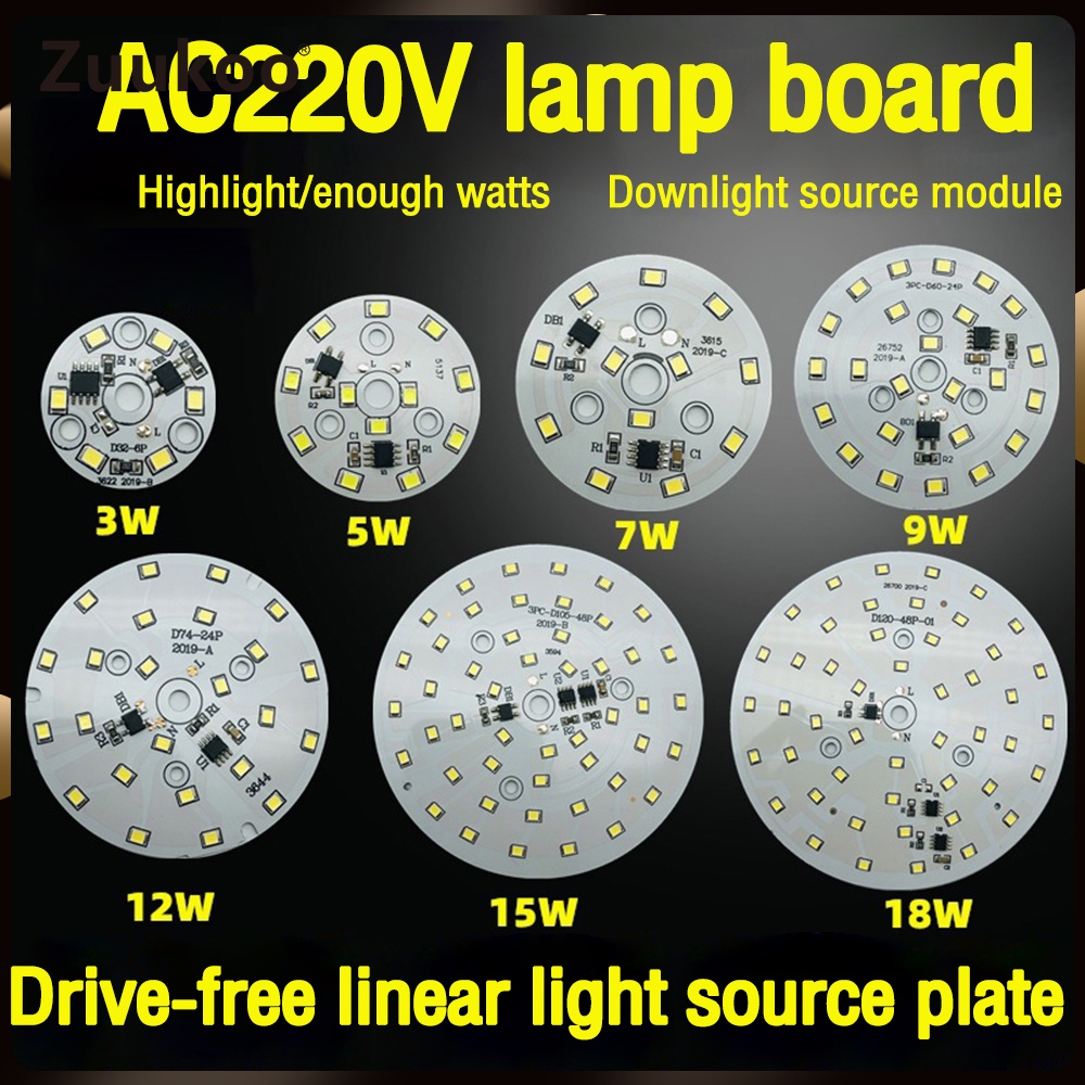 10PCS AC 220V LED Light Module Chip For Lamp 3W 5W 7W 9W 12W 15W 18W Cold / Warm | Shopee Malaysia