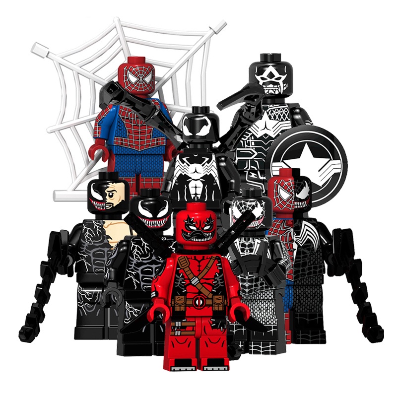 Mini Venom Figures Super Heroes Spider Building Blocks Toys for ...
