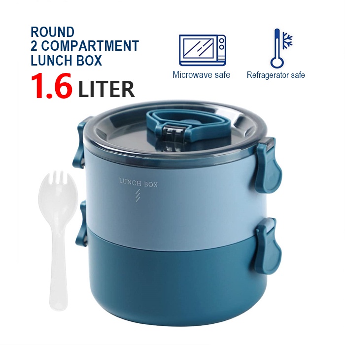 Bekas Makanan Tahan Panas Thermal Lunch Box Microwavable Big Size 2 ...