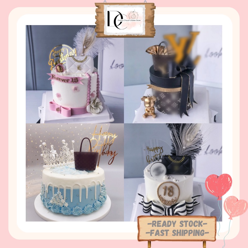 Branded Bag Handbag Model Cake Topper Luxury Bag Cake Decoration Queen ...