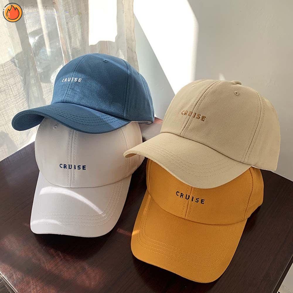 Letter Printed Unisex Baseball Cap Spring Summer New Solid Color Cotton ...