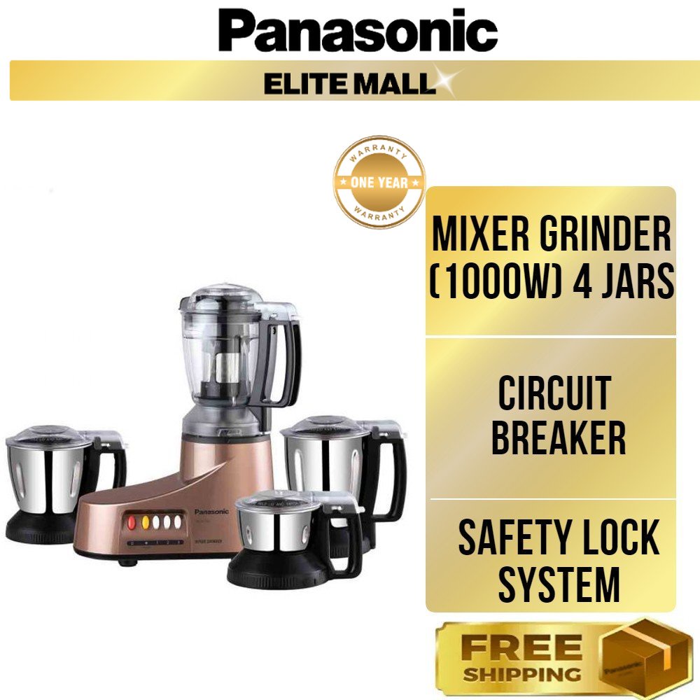 PANASONIC MX-AC400 MIXER GRINDER (1000W) 4 JARS MX-AC400TSK | Shopee ...