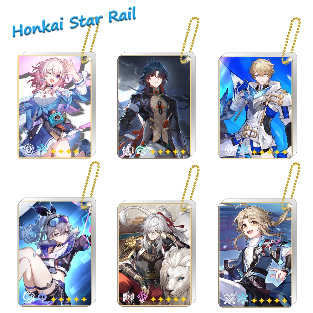 Honkai Star Rail Double-Sided Sandwich Keychain Yanqing Kafka Jingyuan ...
