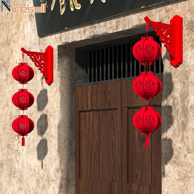 2023 Chinese New Year Lantern Spring Festival Red Hollow Lanterns Year ...