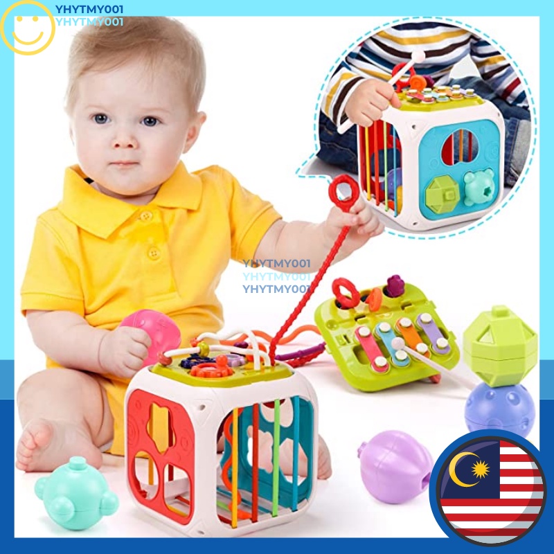 LOCAL!! Baby Shape Sorter Toys Montessori Toy Sensory Cube Shape Blocks ...