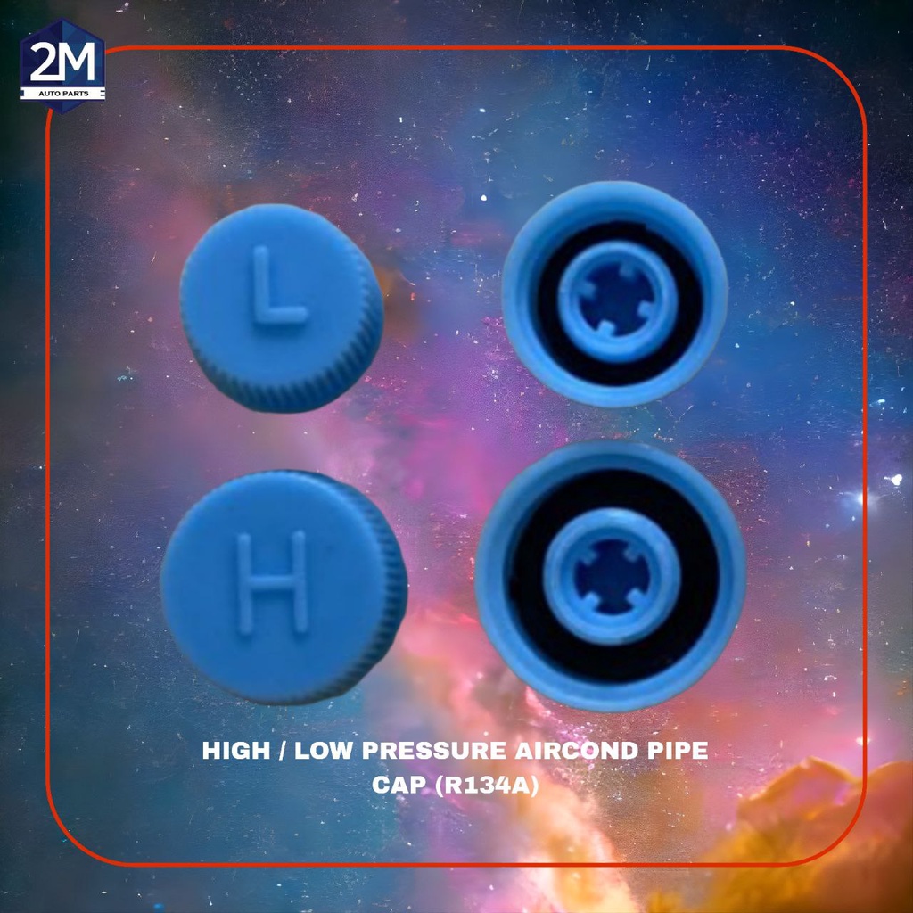 CAR AIRCOND CAP A/C INLET OUTLET HIGH LOW VALVE CAPS PLASTIC COVER ...