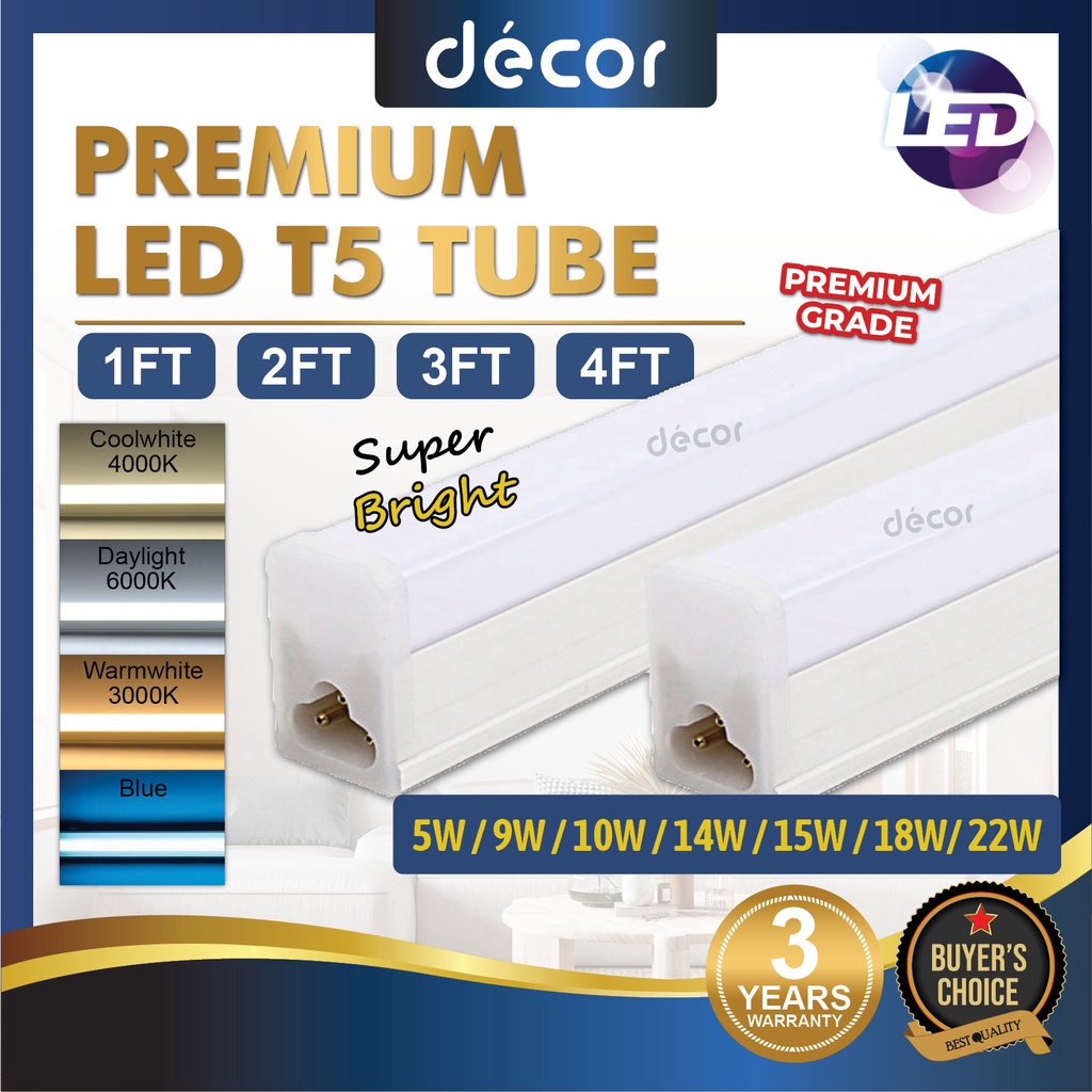 PREMIUM LED T5 Tube Light Wall Ceiling Strip Lighting Lampu T5 LED ...