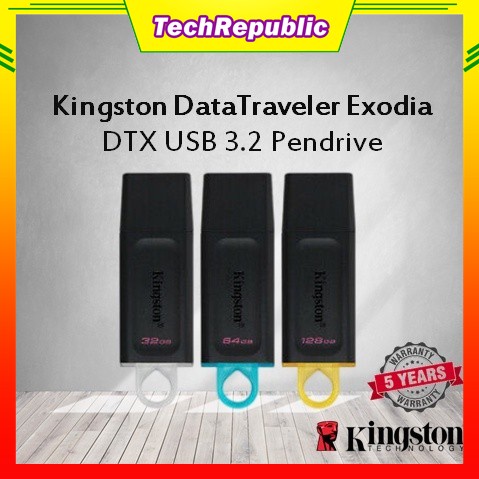 Kingston DataTraveler Exodia DTX USB 3.2 GEN 1 Flash Drive Thumb Drive Pendrive (256GB / 128GB ...