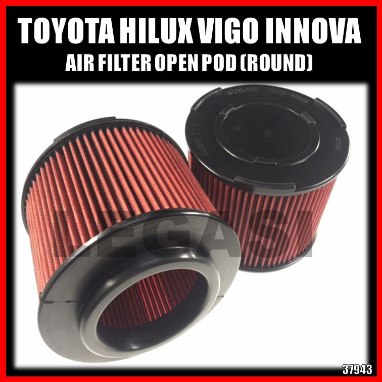 Toyota Vigo Hilux Innova Air Filter Round Red Open Pod | Shopee Malaysia