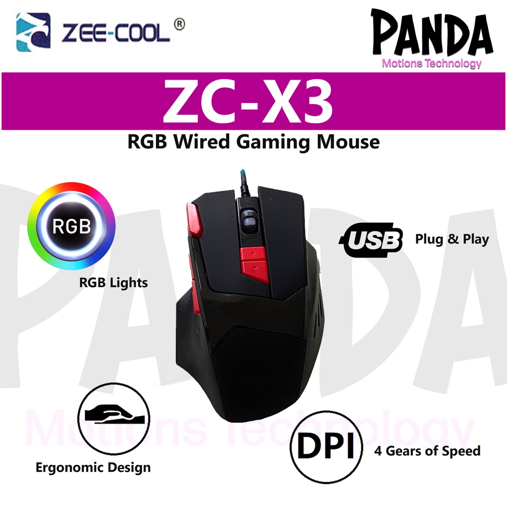 [CLEAR OLD STOCK] Zee-Cool ZC-X3 RGB Wired Gaming Mouse | Shopee Malaysia