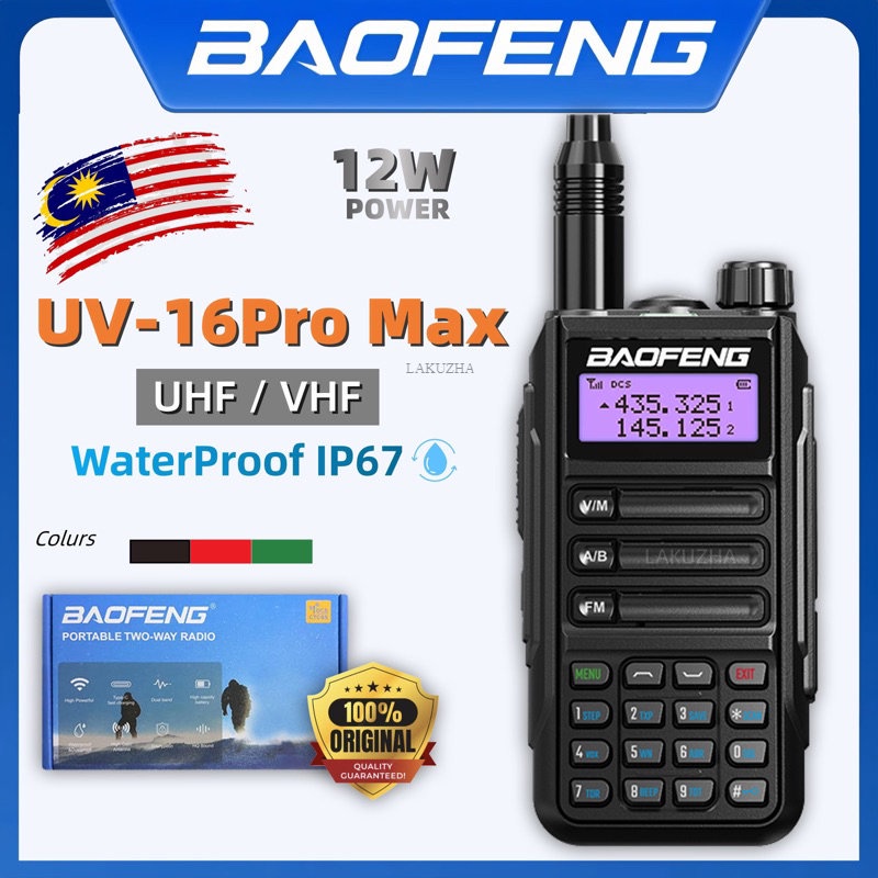 BaoFeng UV-16 PRO Max High Power Antenna Walkie Talkie With USB Charger ...