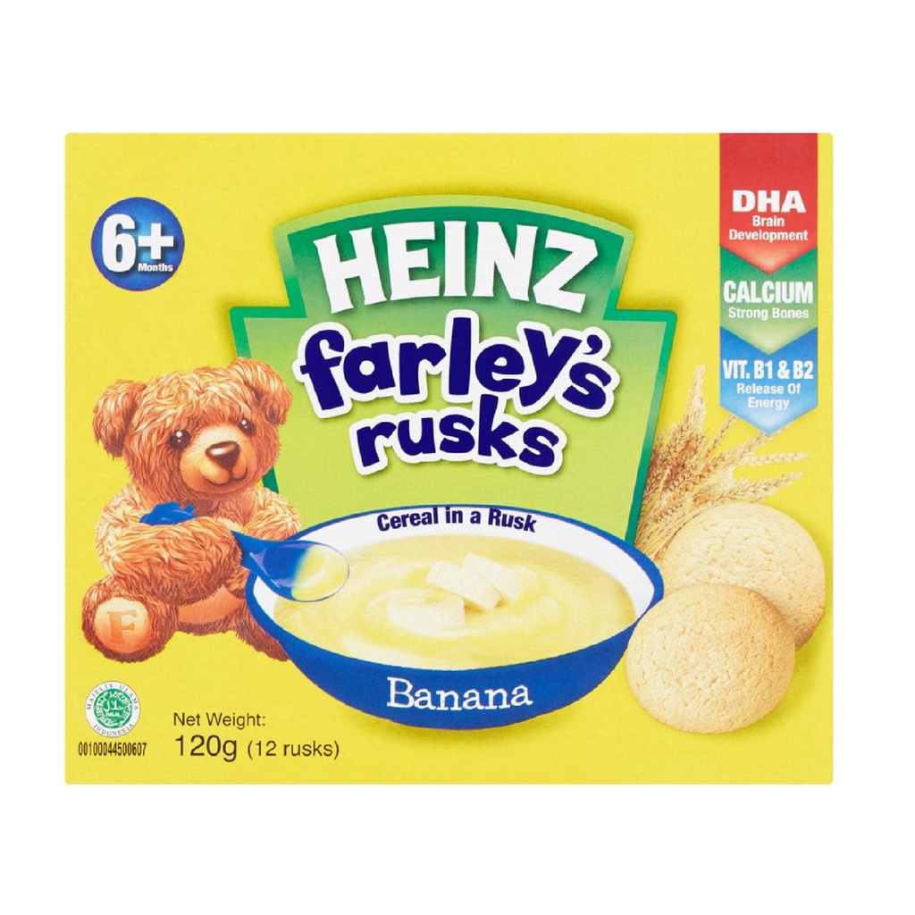 Heinz Farley's Rusks for 6+ Months - Banana (12 Rusks/120g) | Shopee ...