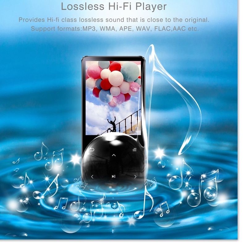 MP3 MP4 Player with Bluetooth Speaker Touch Key Hi-Fi Metal Mini ...