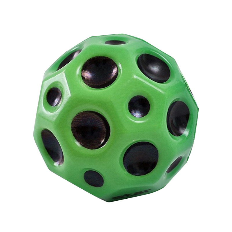 High Resilience Hole Ball Soft Bouncy Ball Anti-fall Moon Shape Porous ...
