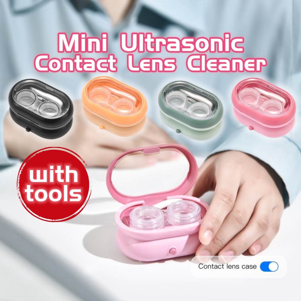 Portable Mini Contact Lenses Cleaner With Tools Automatic Ultrasonic ...