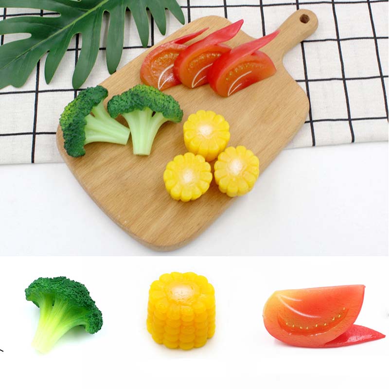Artificial Vegetable Food Model Fake Tomato Broccoli Corn Models ...